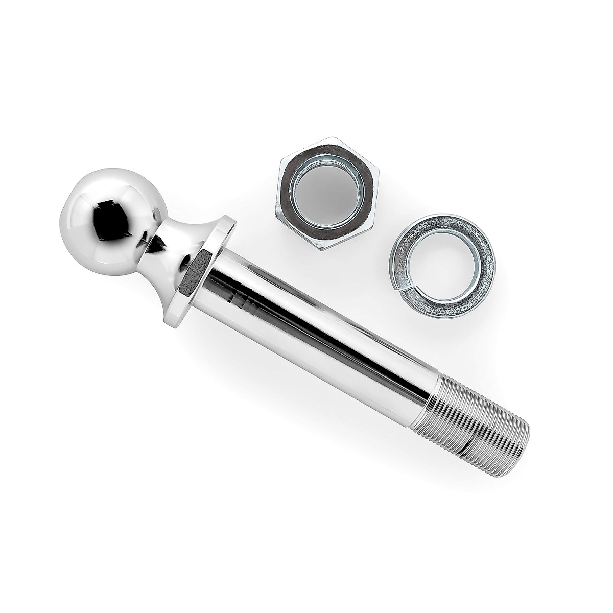 EAZ LIFT Chrome Hitch Ball | Allows for Easy Installation with a 6000 lb. Rating | Can be Used with The R3 Recurve Hitch | 2" Ball and 6-5/8" Shank with 1-1/4" diamater (48759)