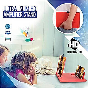 Screen Magnifier 2021 Newest Version - 3D HD Screen Magnifier for Cell Phone, Smartphone Foldable Screen Magnifier, Foldable Phone Stand with Screen Amplifier, Compatible with All Smartphones