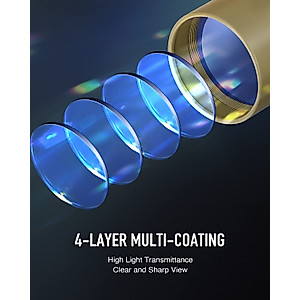 PINTY Rangefinder Rifle Scope, 3-9x40 Red Green Illuminated Shotgun Scope with 5 Brightness Levels Mount Rings for Picatinny Weaver Rail, Tactical Hunting Scope for Air Rifle Pellet Gun, Dark Earth