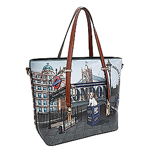 Nicole Lee FASHION WOW IT'S LONDON PRINT SHOPPER BAG