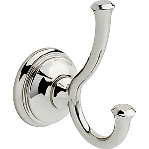 DELTA Cassidy, Robe Hook Polished Nickel Towel Holder, Bathroom Accessories, 79735-PN 3.88 x 2.50 x 3.88, 4.6 x 3.9 x 2.5 inches