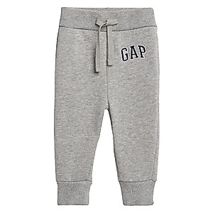 GAP Baby Boys Logo Pull-on Joggers Sweatpants, Light Heather Grey B08, 3-6 Months US