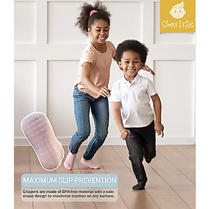 Simply Kids Toddler Socks with Grippers for Boy and Girl 1t-2t 2t-3t, Non Slip Baby Grip Socks for 12-18 18-24 Months