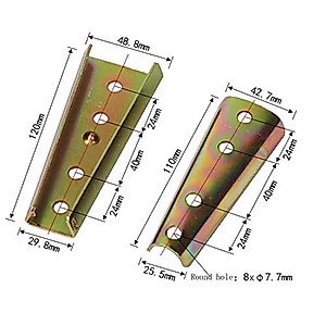 KAFENDA Sofa Latch, Sofa Slider, Bed Frame Accessories, Furniture Connector, Tapered Diagonal Bolt, Sofa Fixing Bolt, Interlocking Sofa Connector Bracket 【Length 120MM】(Color)
