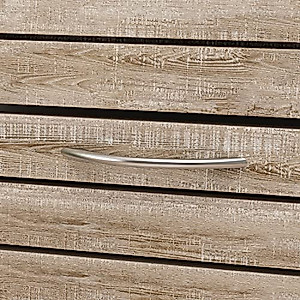 Homsee Modern Shoe Storage Cabinet with 2 Flip Drawers & Louver Doors, Wood 2-Tier Shoe Rack Storage Organizer for Entryway, Hallway & Bedroom, Brown (22.4”L x 9.4”W x 29.5”H)