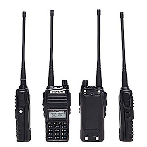 BAOFENG UV-82 Plus 8W High Power Ham Radio 2M/70CM Portable Two Way Radio Dual PTT Handheld Amateur Radio with Extra 3800mAh Battery +771 Antenna（Pack of 2pcs Radios）
