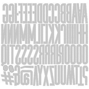 Sizzix Thinlits Die Set 65 Pack Alphanumeric Classic Upper Case by Tim Holtz, Multicolor