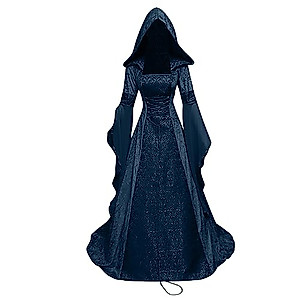 Mystery Box Medieval Costume Women Medieval Dress Vampire Dress Victorian Costumes for Women Witch Costume Amazon Gift Cards Blue