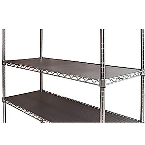 Slendor Wire Shelf Liner Value Pack of 5 Heavy Duty Waterproof Non-Adhesive Industrial Strength Plastic Mats for Tier Shelving Unit, 16 x 36 Inch Gray