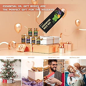 Wtrcsv Essential Oils Set- 6 Aromatherapy Oils -Perfect for Diffuser, Humidifier,Aromatherapy, Candle Making, Massage-Peppermint, Tea Tree, Lavender, Eucalyptus, Lemongrass, Sweet Orange（5ml）