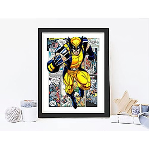 Superhero Posters for Boys Room - 8x10 Inches Set of 9 UNFRAMED - Superhero Wall Art - Superhero Wall Decor - Superhero Comics Characters for Boys Room Nursery Kids Rooms Bedrooms Toddlers Teens Bathrooms Girls Rooms by EOM Art & Design