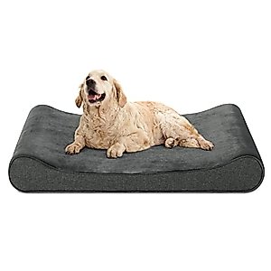 Casa Paw XL Orthopedic Dog Bed - Extra Large, Washable, Memory Foam with Comfy Pillow, Waterproof Lining & Non-Skid Bottom