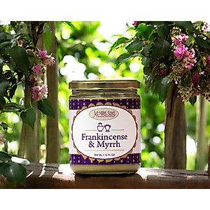 Frankincense & Myrrh Scented Blended Soy Candle, Hand Poured in The USA by Just Makes Scents (12 oz)