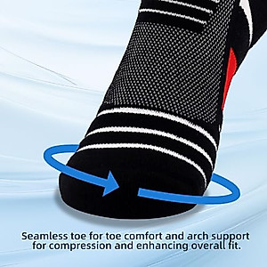 Kodal Copper Cushioned Athletic Ankle Socks, Low Cut Training Socks, Odor Free, Moisture Wicking, Arch Compression (5 Pairs)