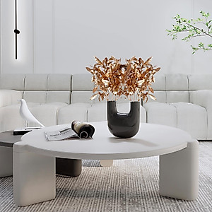 Miayon 2 Pack Christmas Artificial Gold Glitter Leaves Plastic Simulation Grass for Home Garden Christmas Thanksgiving Party Decoration Indoor Outdoor Wedding Décor