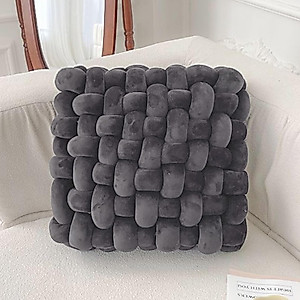 Velvet Chunky Yarn Bulky Giant Arm Knitting Yarn, Super Soft Tubular Weight Jumbo Ya rn,DIY Crochet Hand Knitting Thick Yar n for Blanket,Pet Bed, Rugs Pillow,Handbag(2.2lb-Dark Gray)