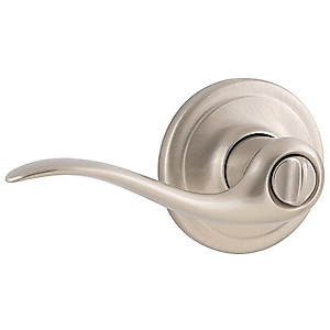 Weiser Lock GLA331 TC15 B 6LS1R1 Toluca Privacy Lever, Satin Nickel