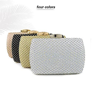 Bellawish Clutch Purse Rhinestone Silver Clutch Evening Formal Crystal Bag Wedding Purse Party Bridal HandBags for Women(Silver)