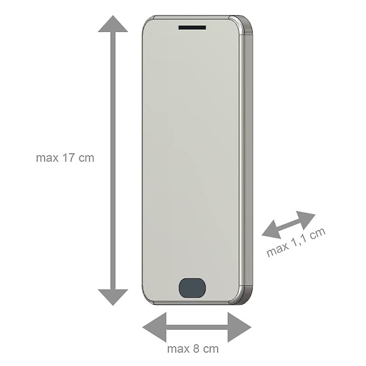 AQ Mobile Vertical Holster for Cell Phone, Size XXL (Inner Size: 6.7 x 3.15 x 0.43 in) Nylon, Belt Loop