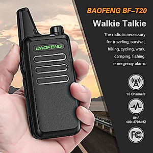 Baofeng Rechargeable Walkie Talkies for Adults Long Range Two-Way Radios Handsfree UHF Handheld Transceiver with 16 Channel VOX USB Charger Cable for Commercial Cruises Hunting Hiking,2Pack