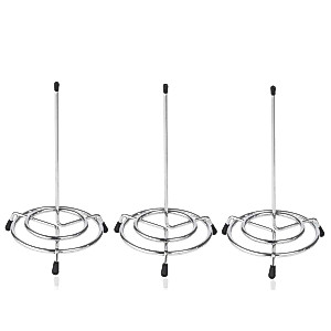 1InTheOffice Wire Receipt Spindle,Chrome Receipt Holder, 3 Pack" (Chrome)
