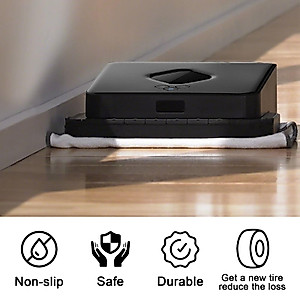 ilovelife Replacement Braava Wheels Tires Parts Kit - 2 Caster Wheels 2 Wheel Tires for iRobot Braava 380 380t 320 Mint 4200 5200C Mopping Robot Accessories