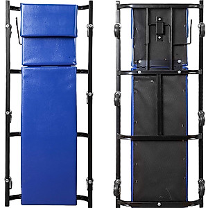 TCE ATR6452U Torin Rolling Garage/Shop Creeper: 40" Padded Mechanic Cart with Adjustable Headrest and 6 Casters, Blue