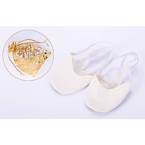 Healifty Half Sole Ballet Shoe Contemporary Pirouette Dance Lyrical Turning Shoes Dance Paw for Ballet Jazz Women Girls Size L (White)