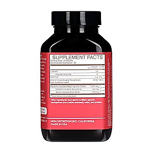 HUM Red Carpet - Skin & Hair Vitamins - Black Currant Seed Oil for Glowing Skin + Lasting Hair Health with Vitamin E, Omega 3 & 6 - Hair and Skin Vitamins (60 Vegan Softgels)