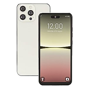 4G LTE Smartphone, Unlocked Cellphone for Android 12 6.6in Touch Screen Mobile Phone Support Face Recognition, Dual Card Dual Standby, Ten Core CPU, HD Camera, 7000mAh (White)