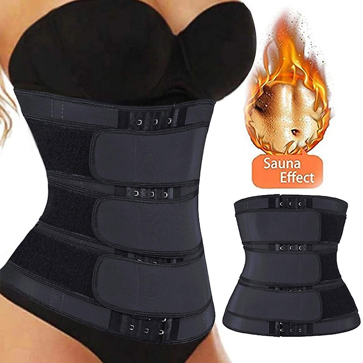 Waist Trainer Corset Trimmer Belt for Women Weight Loss Sweat Belt Waist Slimmer Sports Girdle Burn Belly Band