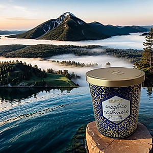 Bellevue Luxury Candles, 12 OZ Fragranced Candle, Soy Blend Wax, Essential Oils, Long-Lasting Burn, Home Fragrances, Aromatherapy Home Scented Candles Scent Sapphire Cashmere