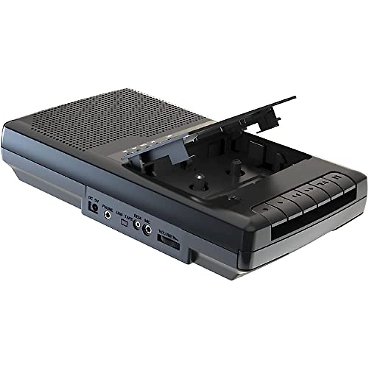 Portable Cassette Player Recorder with Stand-Alone Microphone, Walkman Tape Cassettes Converter MP3 with USB Player, Captures USB Stick Audio Files, Built-in Speaker/Retractable Handle/Headphone Jack