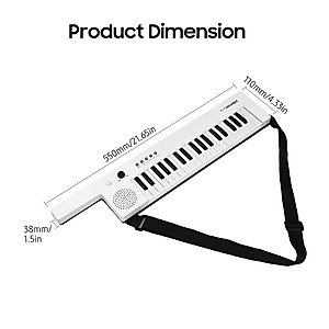 PENCHEN Guitar Electronic Piano with Mini Keyboard 37-Key Electronic Keyboard Piano Rechargeable Children' s Piano