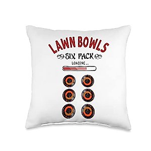 Lawn Bowls Funny Bowls Expert For Retirement Funny Lawn Six Pack Idea for Women & Lawn Bowling Throw Pillow, 16x16, Multicolor