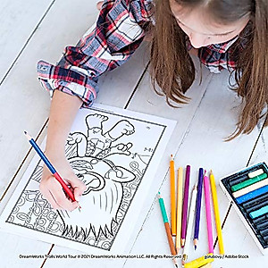 Trolls DreamWorks World Tour 48-Page Coloring and Activity Book with Jewel Stickers 47359, Bendon