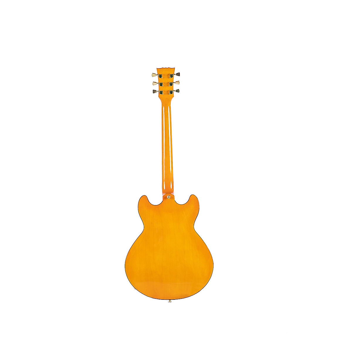 Acoustic Semi-Hollow-Body Electric Guitar, 6 Strings, Stainless Steel Frets, Full Size,Playing Jazz, Solo For Beginners Starters Intermediates and Professionals Right Handed Color Sky Bule