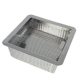 AmGood Commercial Floor Drain Strainer - 304 Stainless Steel 8.5" x 8.5" x 3"