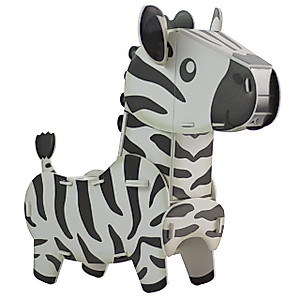 Zebra 3-D Puzzle & Book