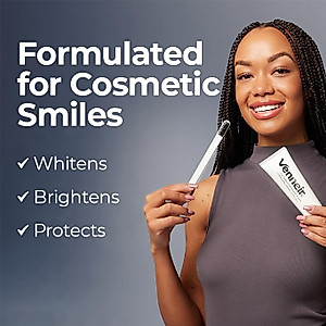 Venneir® Professional Toothpaste for Veneers, Implants, Bondings, Crowns & Sensitive Teeth — Stain Removing, Whitening, Natural, SLS Free, Pro Enamel Repair