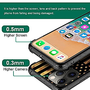 DJSOK Case Compatible with iPhone 14 Pro Max, Wood Grain American Flag Buck Hunter Deer case for iPhone 14 Pro Max Cases for Men Women Fans,Anti Scratch and Shockproof Phone Protective case