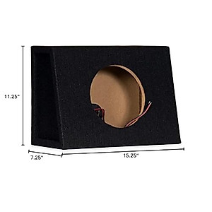 Single Car Truck Wedge Black Subwoofer Box Sealed Enclosure for 8-Inch Woofer 8F