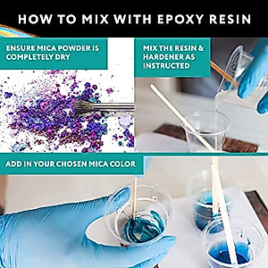Mica Powder for Epoxy Resin, Pigment Powder - Resin Mica Powder for Candle Making, Resin Powder - Pigment Powder for Epoxy Resin, Mica Powder for Resin Pigment Powder - Epoxy Pigment Powder, 10 Shades