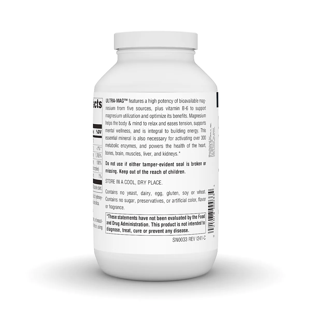 Source Naturals Ultra-Mag High-Efficiency Magnesium Complex - Maintains Muscle & Nerve Function - 240 Tablets