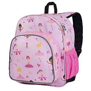 Wildkin 12 Inch Backpack and Lunch Box Bag Bundle with 16 Ounce Reusable Water Bottle (Ballerina)