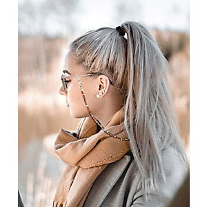 Damanse Eyeglass Chain,8 Pcs Eye Glasses Strap Holders around Neck For Women,Beaded Glasses Chain (8pcs-h)