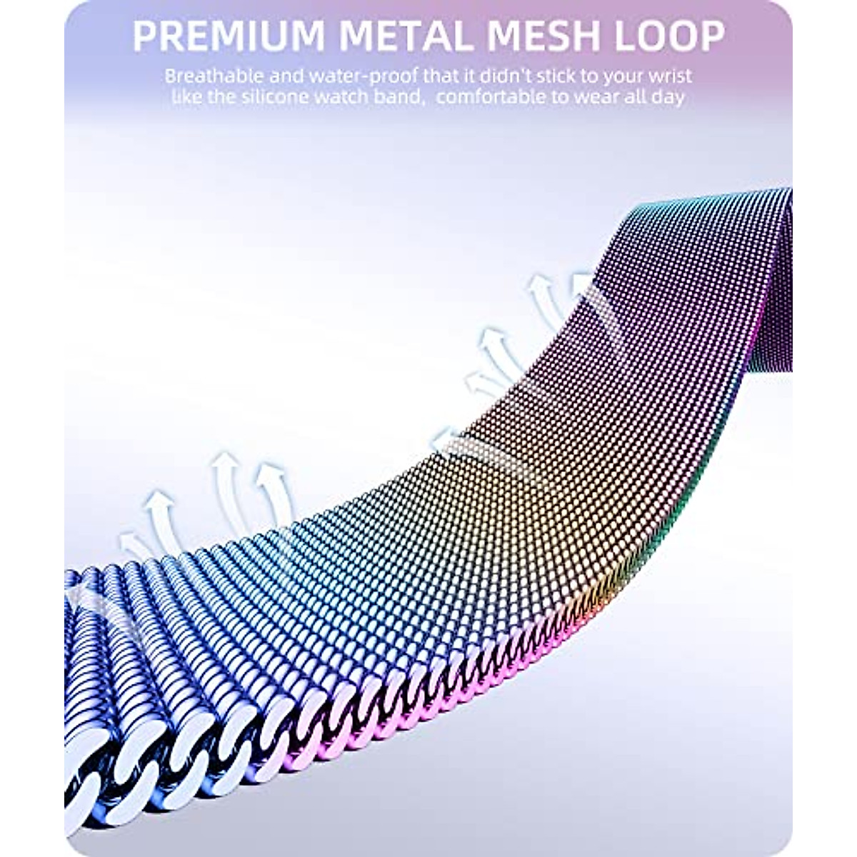 Zedoli No Gap Metal Bands Compatible with Samsung Galaxy Watch 6 band/Watch 5/Galaxy Watch 4 Band 40mm 44mm/Galaxy Watch 5 Pro Band 45mm/Watch 4 Classic Band/Watch 6 Classic Band 43mm 47mm Men Women