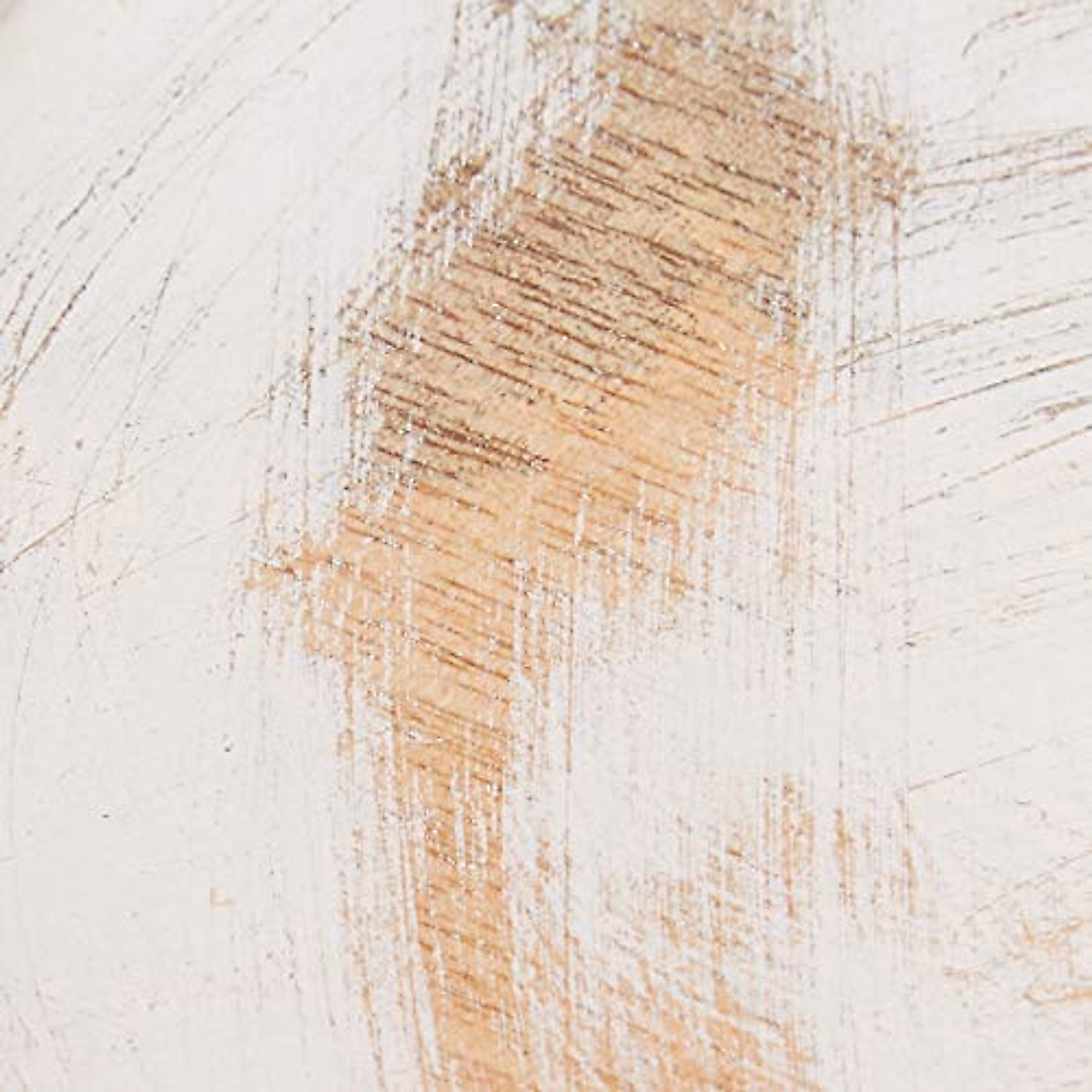 Mud Pie 47100002 Farmhouse Washed Beaded Wood Pedestal Paper Towel Holder, 16" x 6" Dia, White, Grey