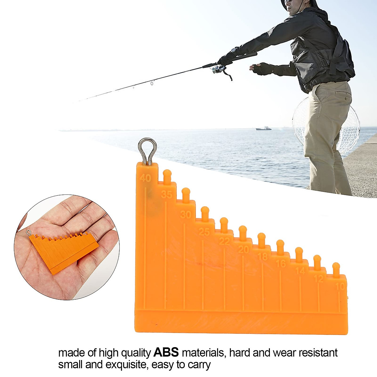 Dilwe Hair Gauge, 11 Front and Back Scales, Hair Rig Measurement Tool for Carp Fishing