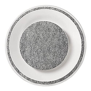 Chris.W 72pcs Felt Plate Protectors China Storage Dividers in 3 Sizes, Large Thick and Premium Soft Separator for Moving Stacking Packing Dishes Procelain Cookware (Grey)